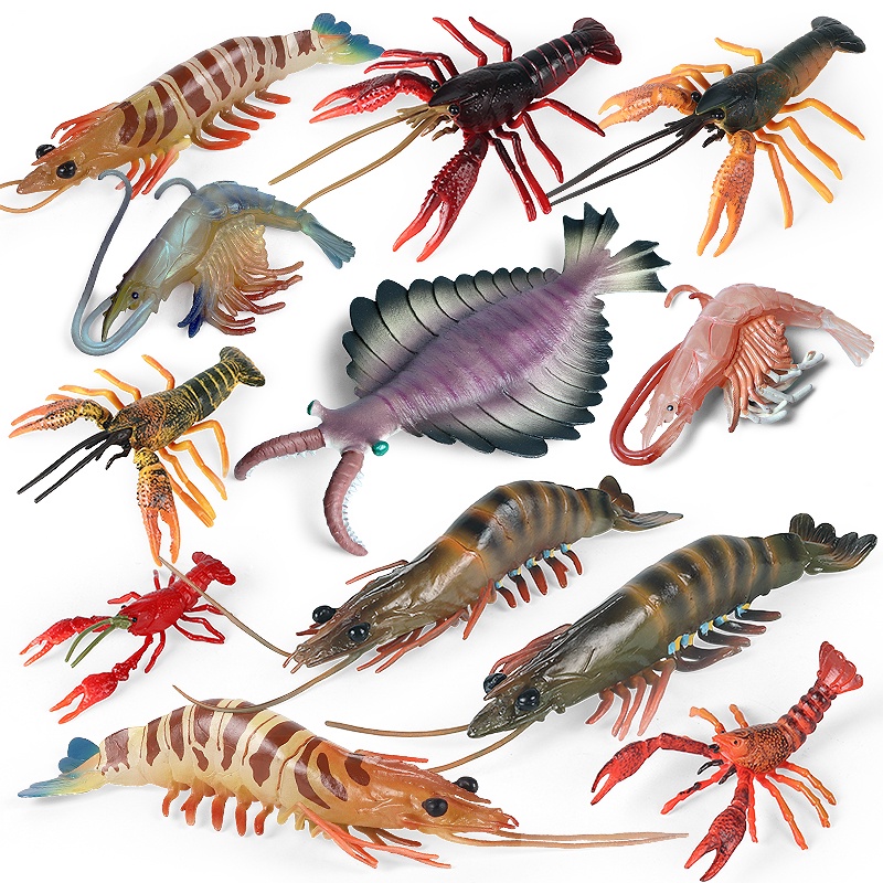 Marine Ocean Simulation Goby Crayfish Shrimp Model Action Figure Sea ...