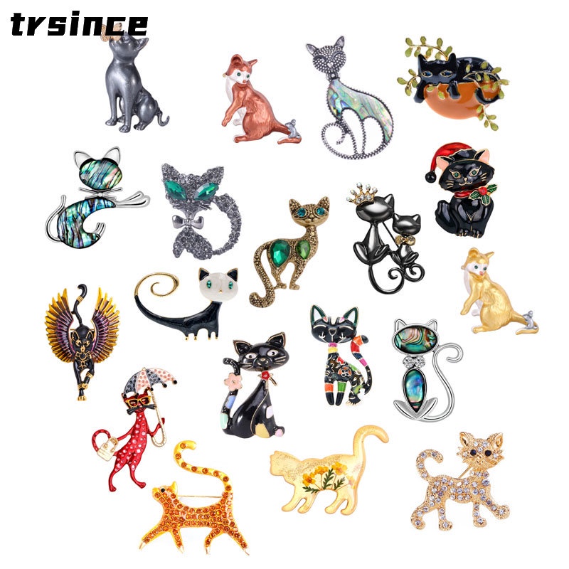 Animal Brooch Ancient Drip Oil Statue Cat Corsage Sphinx Cute Cat ...