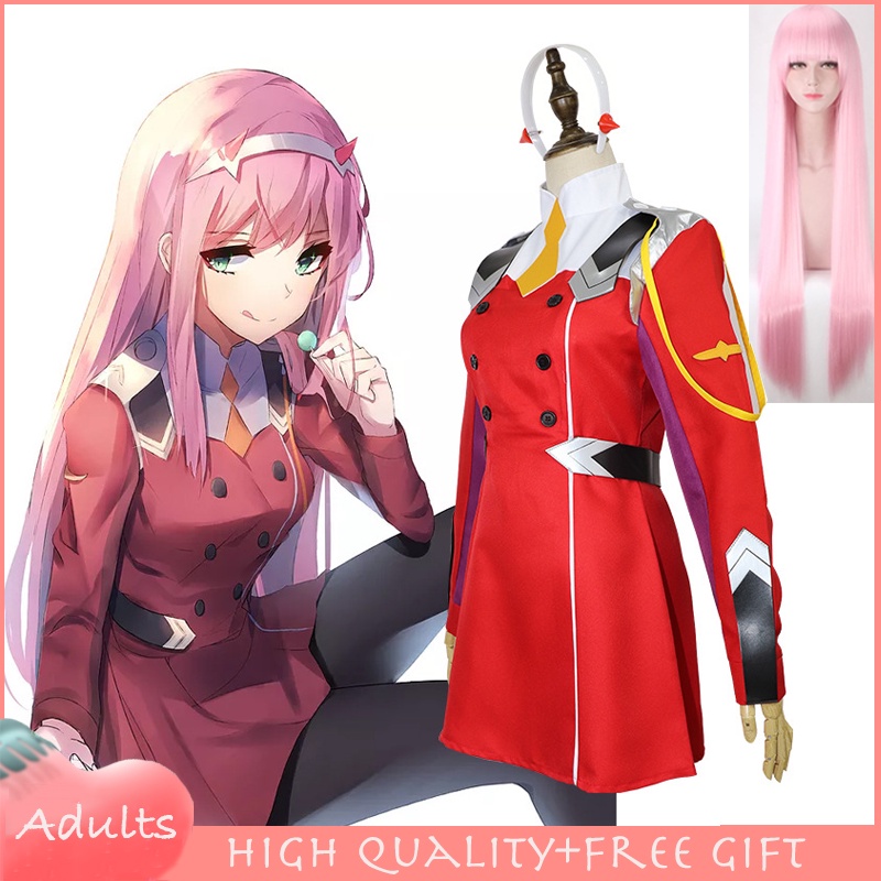 Anime DARLING in the FRANXX Zero Two 02 Cosplay Costume with Wig ...