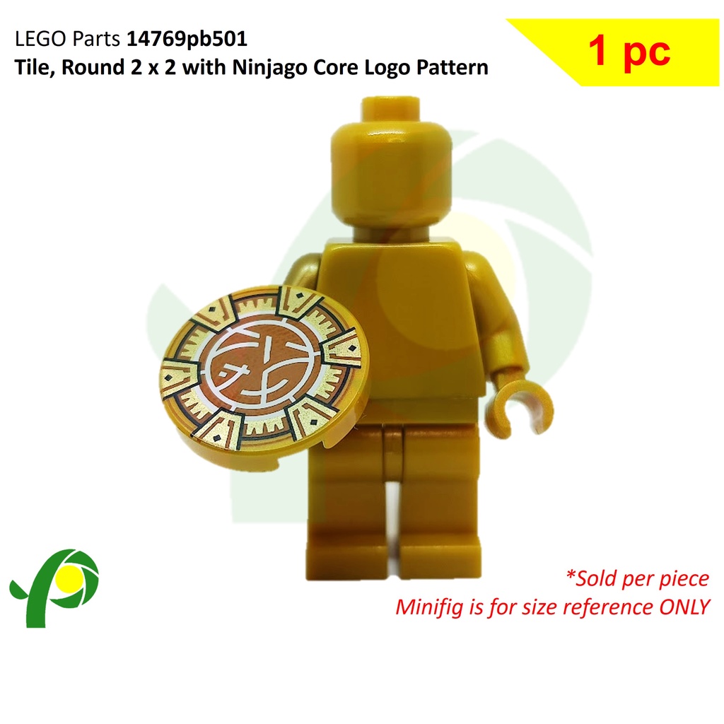 LEGO Parts 14769pb501 Tile Round 2x2 with Ninjago Core Logo Pattern ...