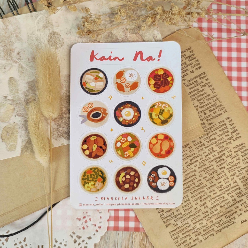 Kain Na (version 2) Filipino food journal planner scrapbook stickers ...