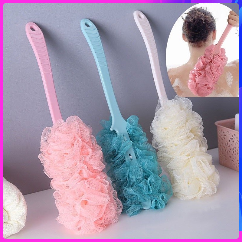 Long handle bath products/long plastic handle nylon net shower back ...