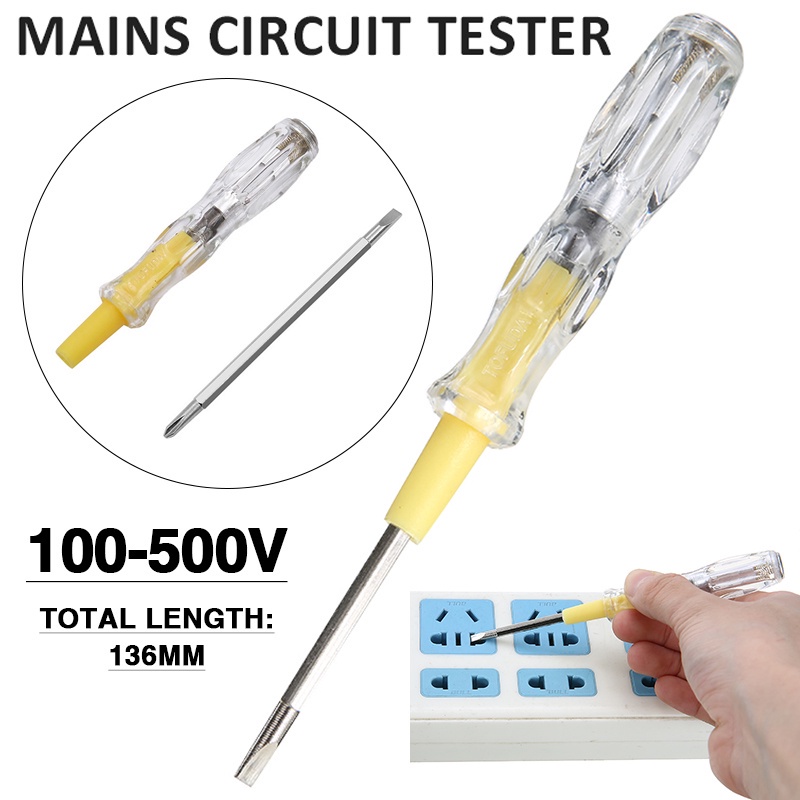 Mains Circuit Tester Electric Tester Pen Screwdriver Voltage Circuit ...
