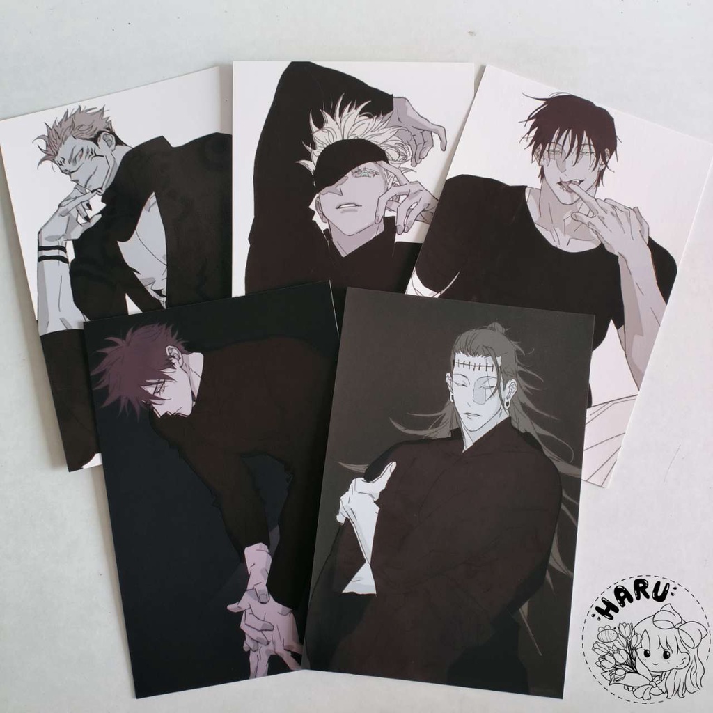 Jujutsu KAISEN THERMAL POSTCARD GOJO SUKUNA GETO TOJI MEGUMI POST POSCA ...