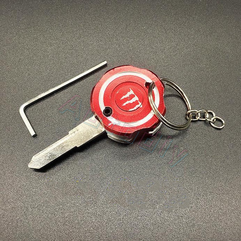 【Ready stock】CNC Key Bit Key Holder Motorcycle Key Head Cover Keychain ...