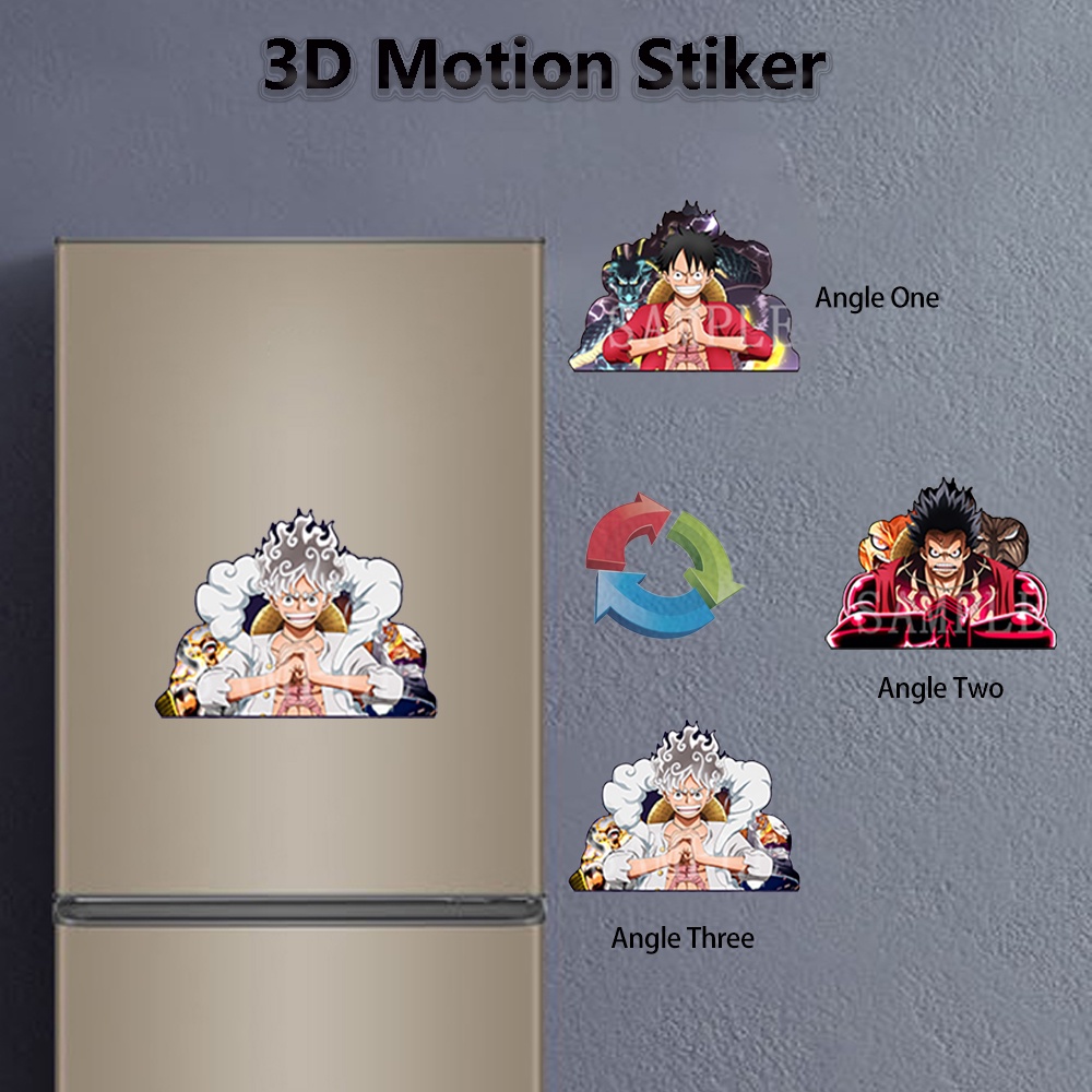 Luffy Gear 5 One Piece Anime 3D Motion Car Stickers Self-adhesive ...