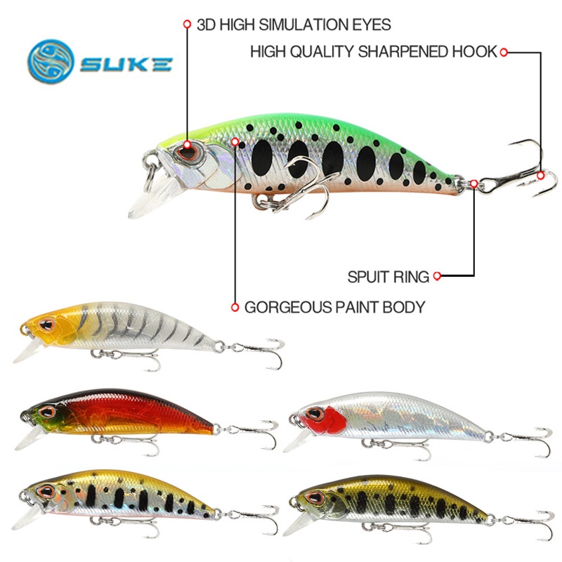 SUKE Bionic bait sishing lure Tremor Sinking Minnow Bait 5g/50mm ...
