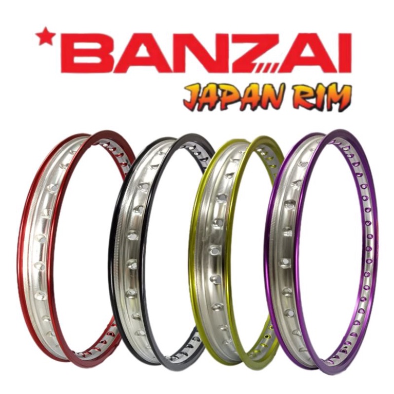 BANZAI JAPAN RIM 1.20x17 (1 PAIR) MOTORCYCLE RIM ALLOY TWO TONE ...