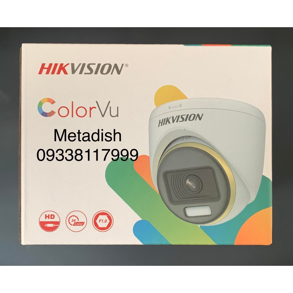 Hikvision Dome Colorvu DS-2CE70DF3T-PF 2MP 24/7 All Time Colored Analog ...