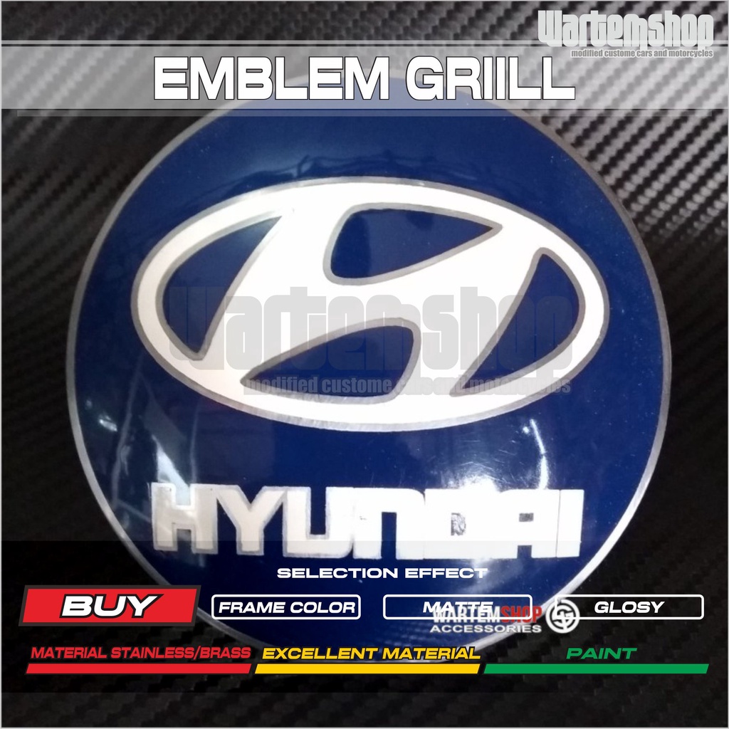 HYUNDAI STAINLESS GRILL CAR EMBLEM | Shopee Philippines