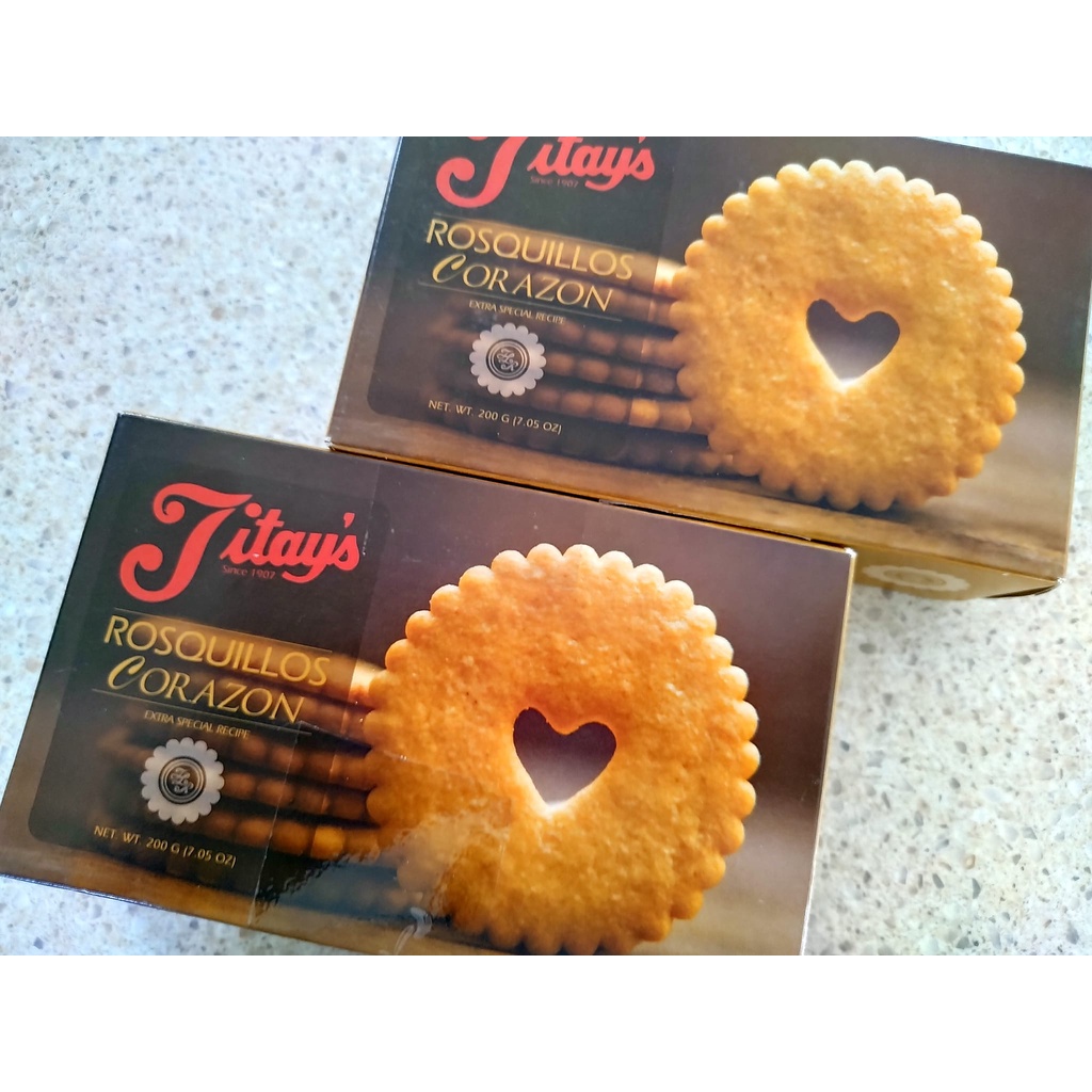 Cebu TITAYS ROSQUILLOS CORAZON 200 grams per box NET. WT. | Shopee ...