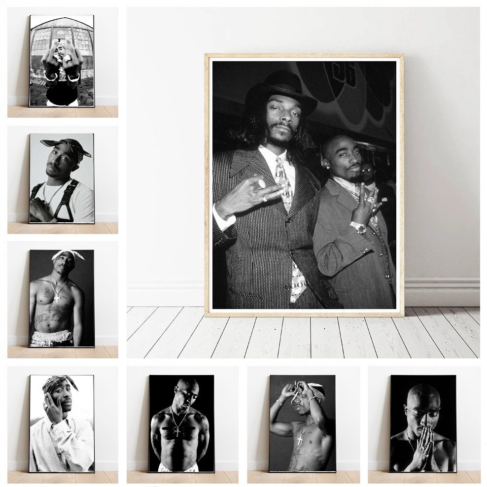 C254 Canvas Painting New Tupac Shakur 2PAC Snoop Dogg Rap Music Star ...