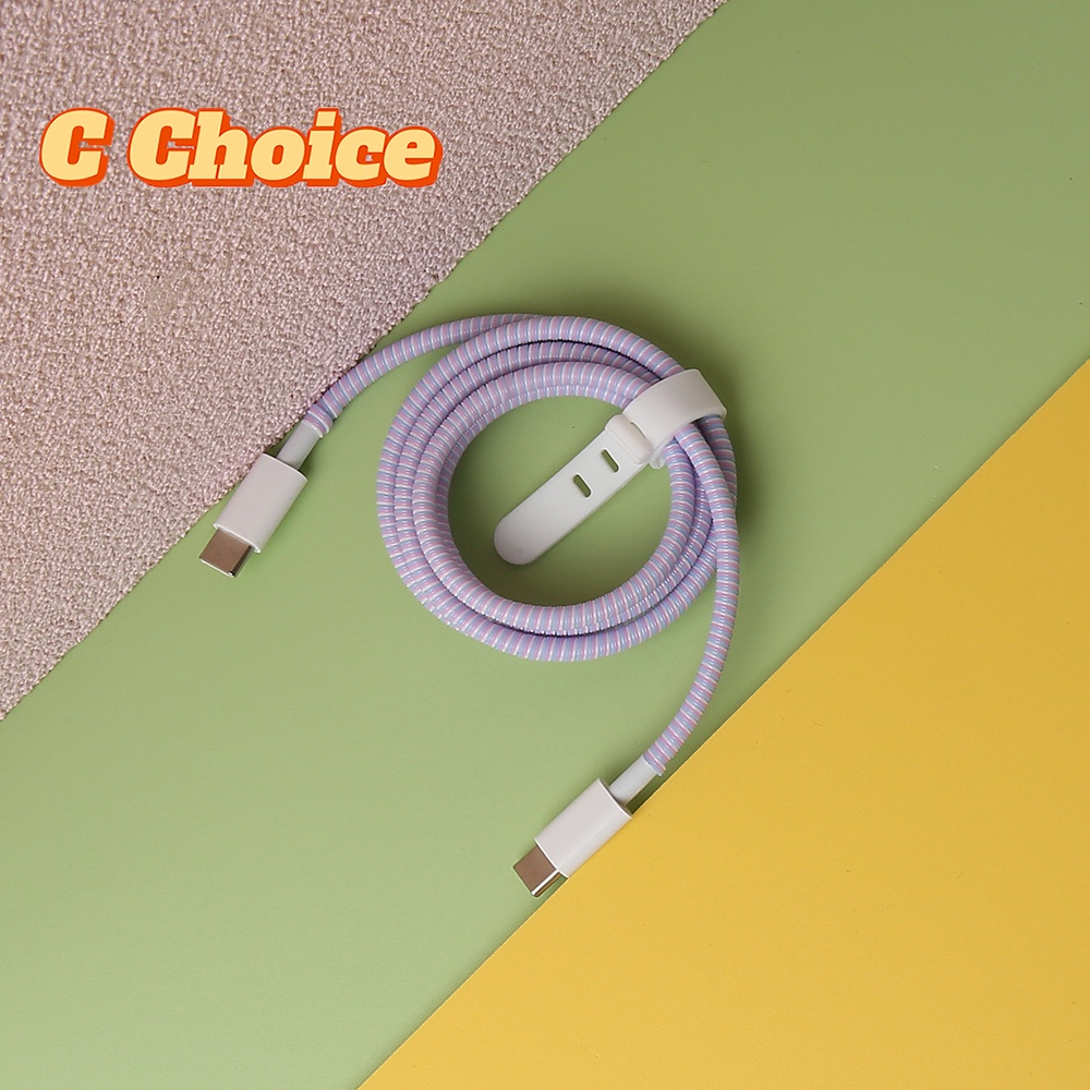 140cm Colorful Cable Winder with Free Data Tie Spiral USB Charge Cord ...