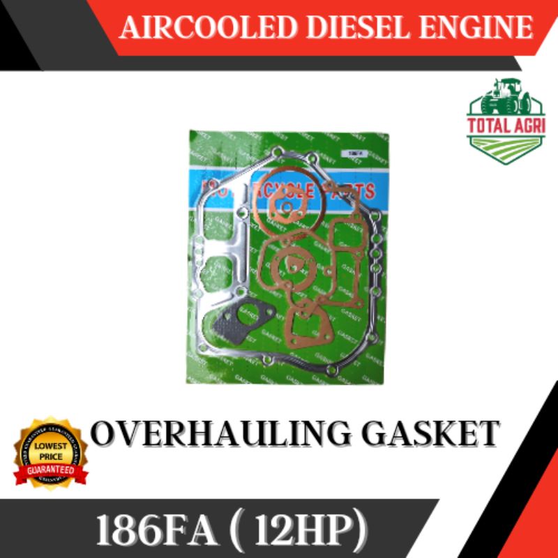 Overhauling Gasket 186FA Aircooled Diesel Engine 12HP | Shopee Philippines