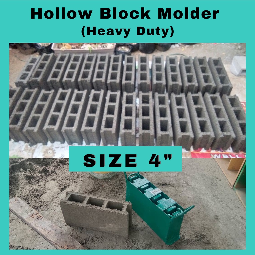 Hollow Block Molder Size 4" FAST SHIPOUT! DIY Original Purong Bakal ...