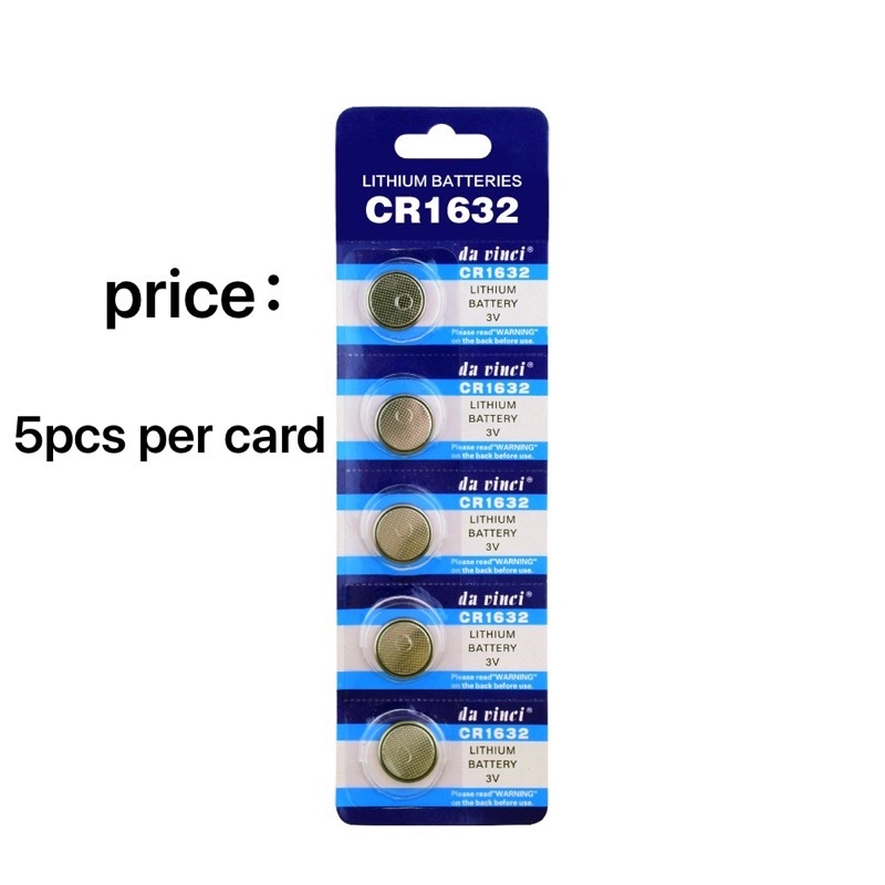 CR1632 3V High Quality Lithium Button Cell Battery（5pcs per card） | Shopee Philippines