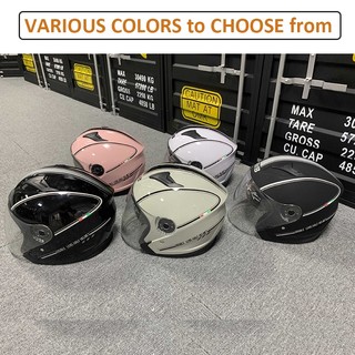 NEVA Hf-16 Half Face Motorcycle Helmet Free Smoke Visor Dual Visor ...