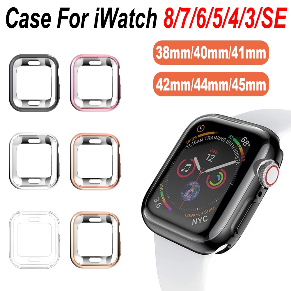 Screen Protector TPU Silicone Case for iWatch Series 11/10/9/8/7/6/5/4 ...