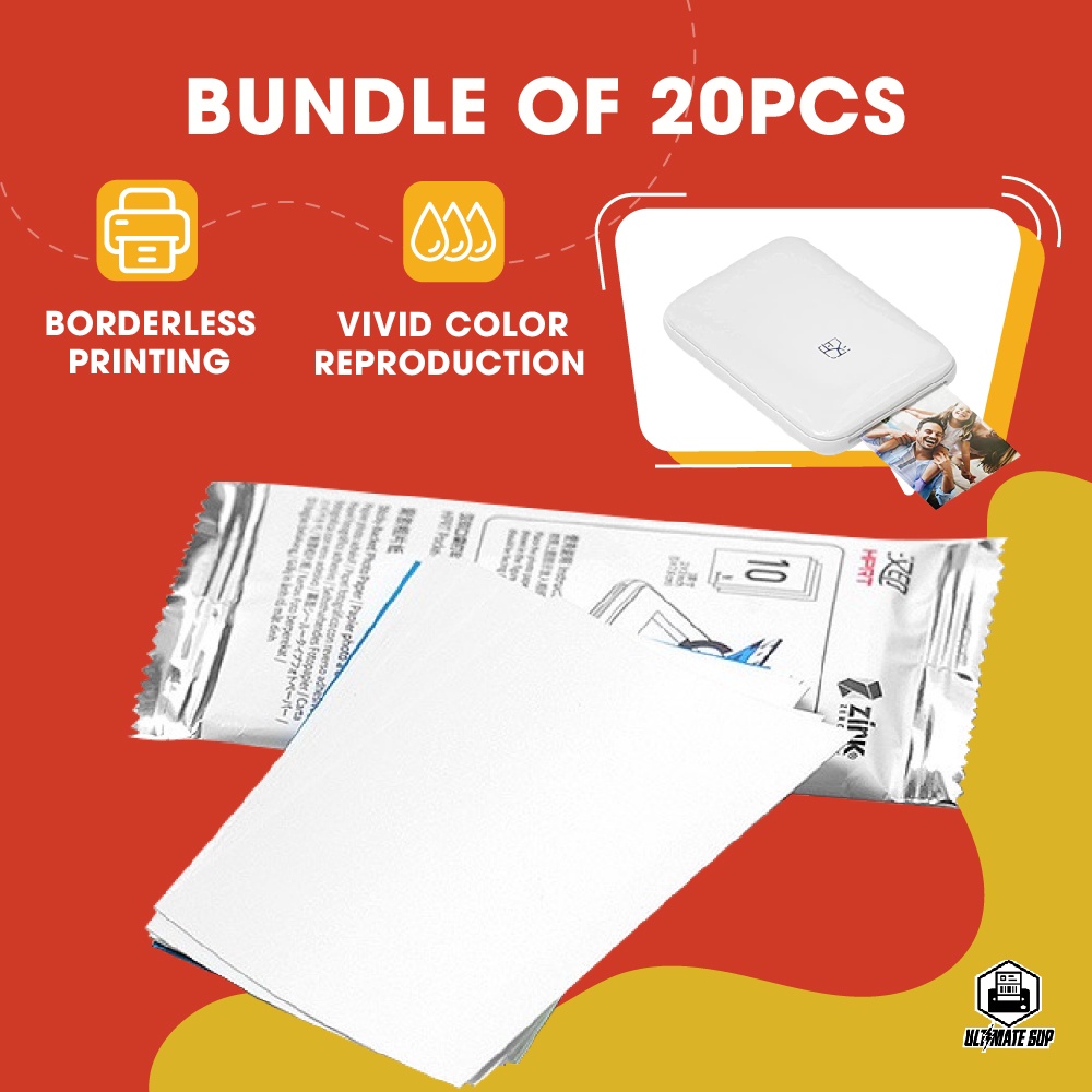 HPRT 2x3" Premium Zink Paper for Portable Photo Printer HPRT MT53 | Shopee Philippines
