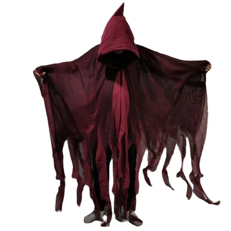Halloween Horror Cosplay Unisex Adult Hooded Zombie Capes Gothic ...