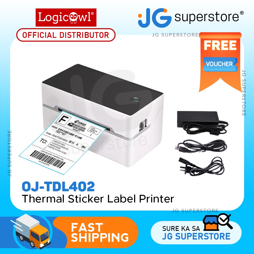 Logicowl OJ-TDL402 80mm USB Sticker Thermal Printer Label Shipping for ...