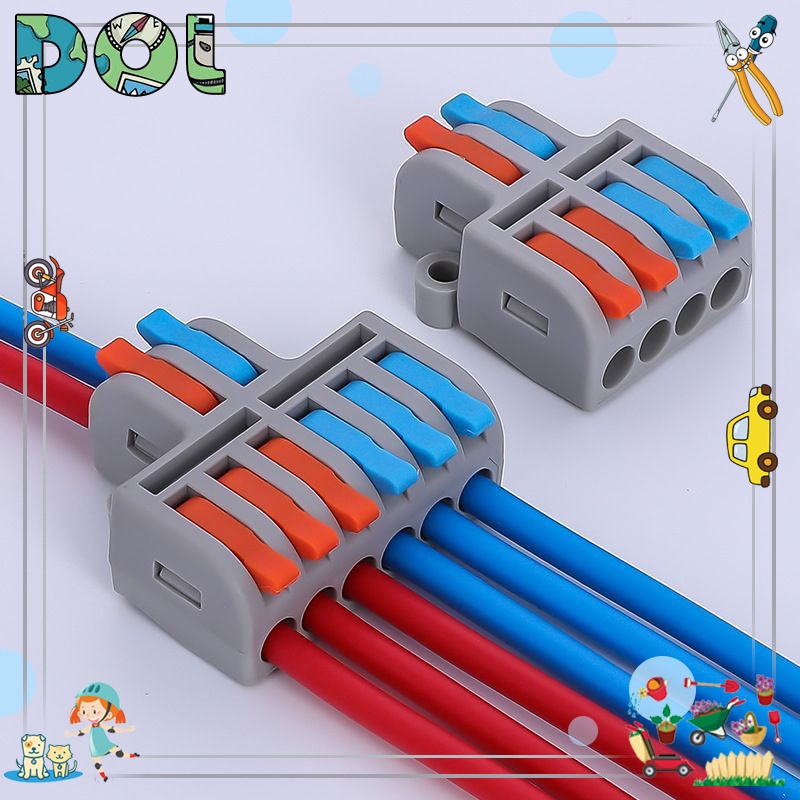 Terminal Block Quick Splice Terminal Blocks Wire Connecting (2 in 4 out ...