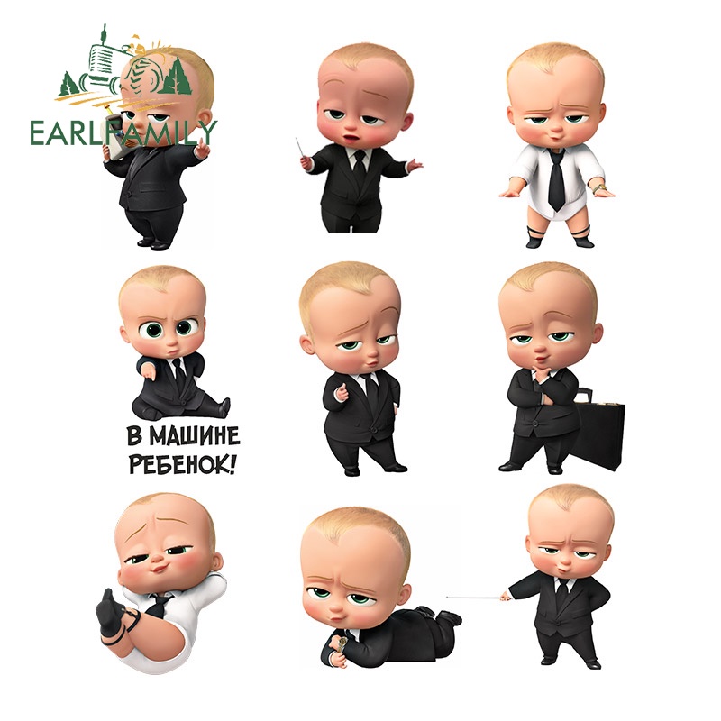 EARLFAMILY 13cm Boss Baby Anime Car Sticker Vinyl Car Wrap Decal ...