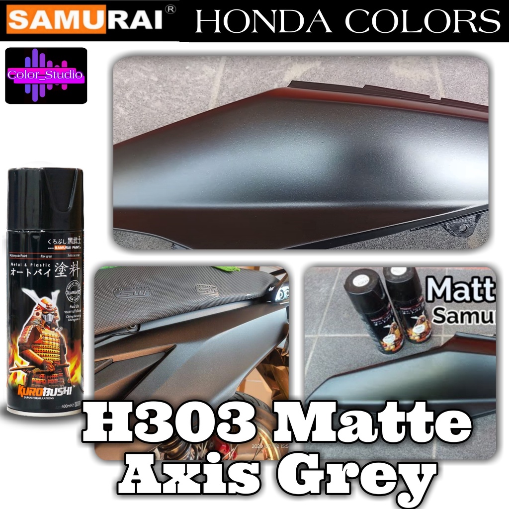 SAMURAI SPRAY PAINT H303* Matte Axis Grey Honda - COD | Shopee Philippines