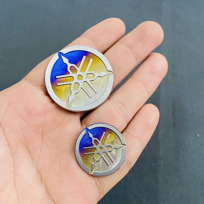 Yamaha Logo Round Titanium Stamp | Shopee Philippines