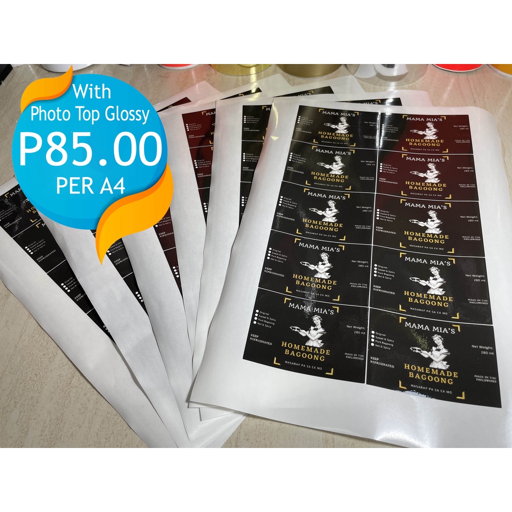 Customized Sticker Labels Print and Cut only (Round/Square/Customized ...