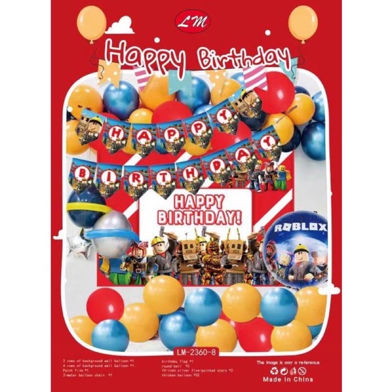Roblox balloon garland for party decorations and backdrop and | Shopee ...