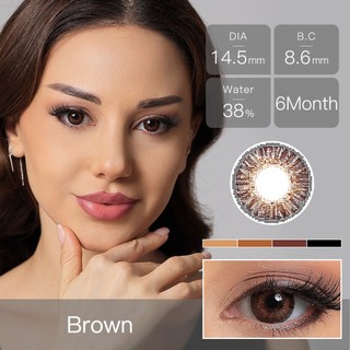 2PCS Magister Colored Contact Lens Brown Contact Lenses Big Eyes ...