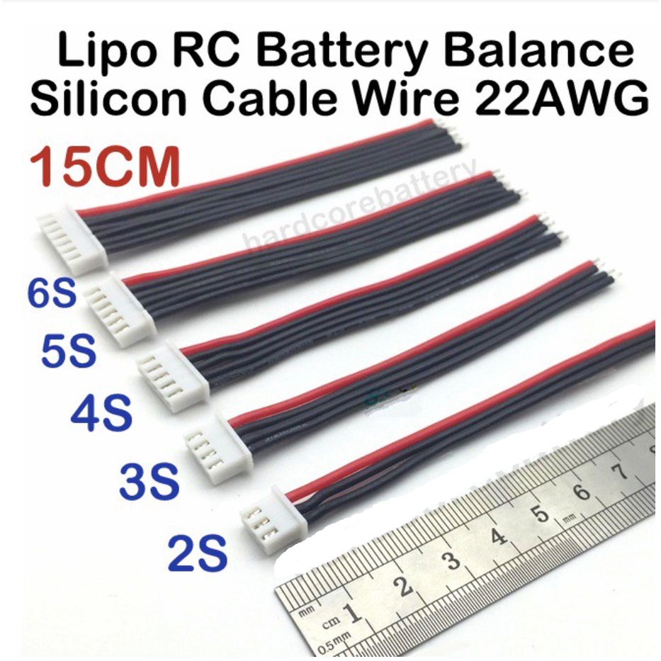 Lipo Battery Balance Charger Cable 22 AWG Silicon 10cm/20cm Wire Length ...