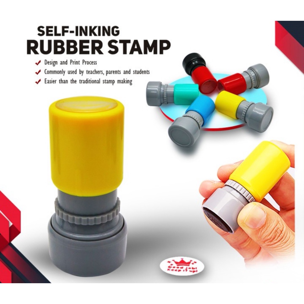 (5 PCS) 23mm Circle Printable Photosensitive Exposure Stamp Set ...