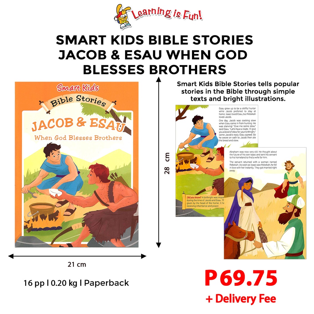 SMART KIDS BIBLE STORIES - JACOB AND ESAU | Shopee Philippines