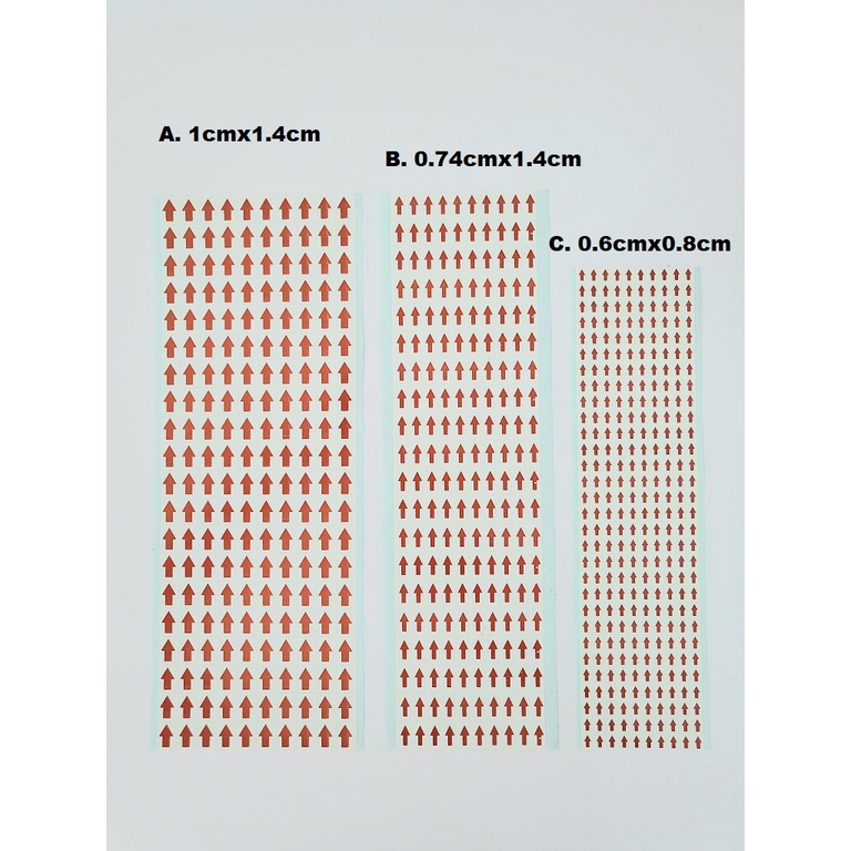 Arrow Sticker Reject Sticker Self Adhesive Red Arrow Sticker 1Sheet ...