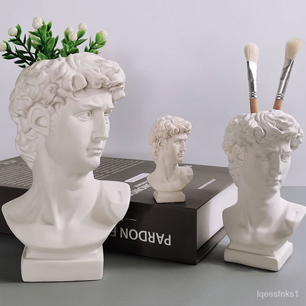 Greek Mythology Figurine David Head Portraits Bust Mini Gypsum Statue ...