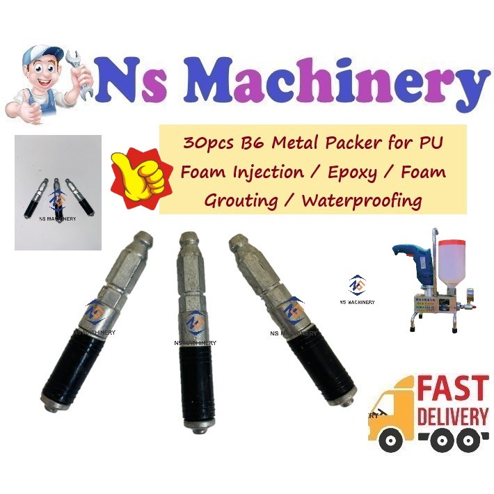 30pcs B6 Metal Packer for PU Foam Injection / Epoxy / Foam Grouting ...
