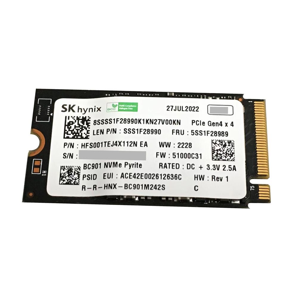 SK Hynix BC901 512GB M.2 2242 NVMe Internal SSD - Read:4800 MB/s, Write ...