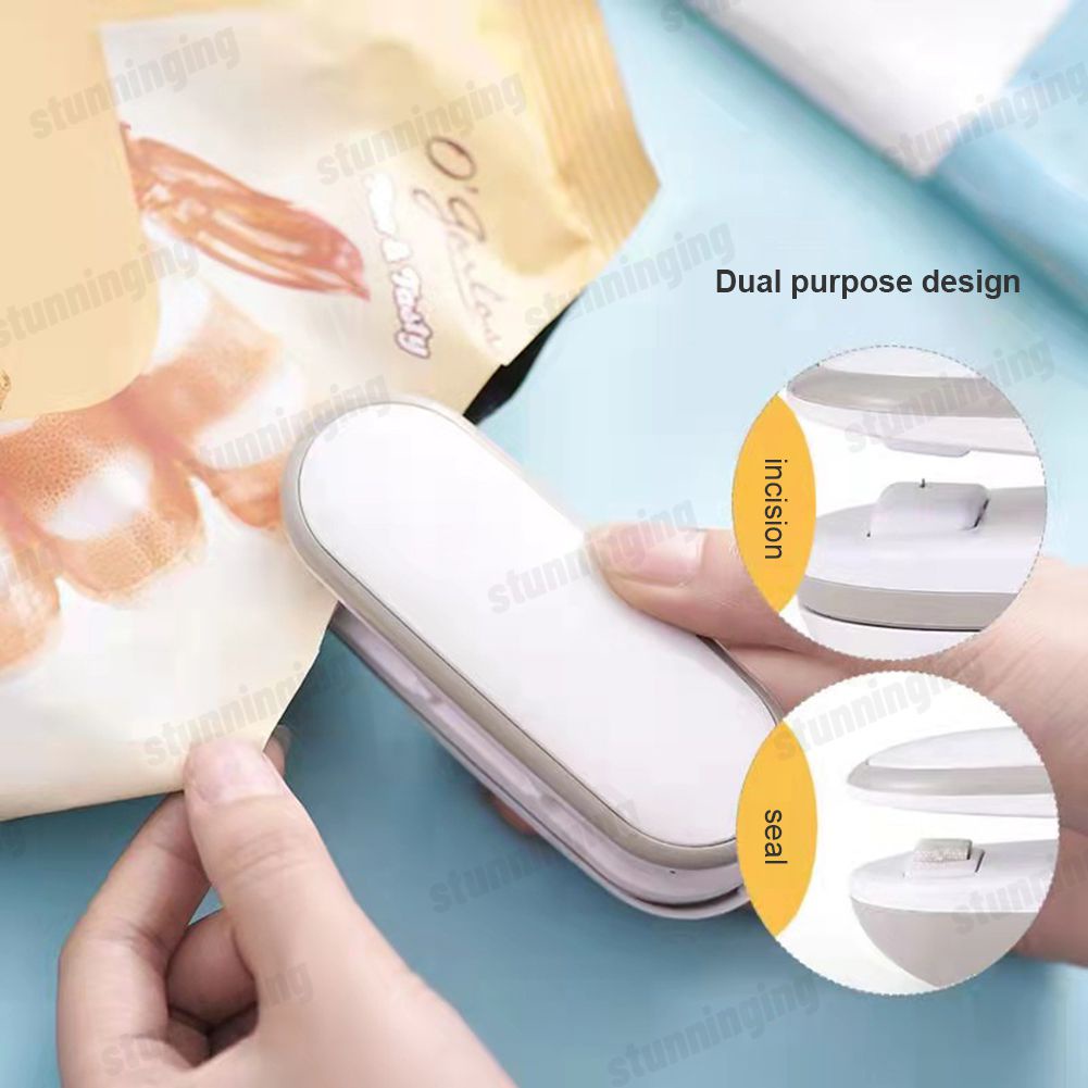 Mini Heat Seal Portable Heat Vacuum Sealers 2 In 1 Heat Seal And Cutter Plastic Sealer ...