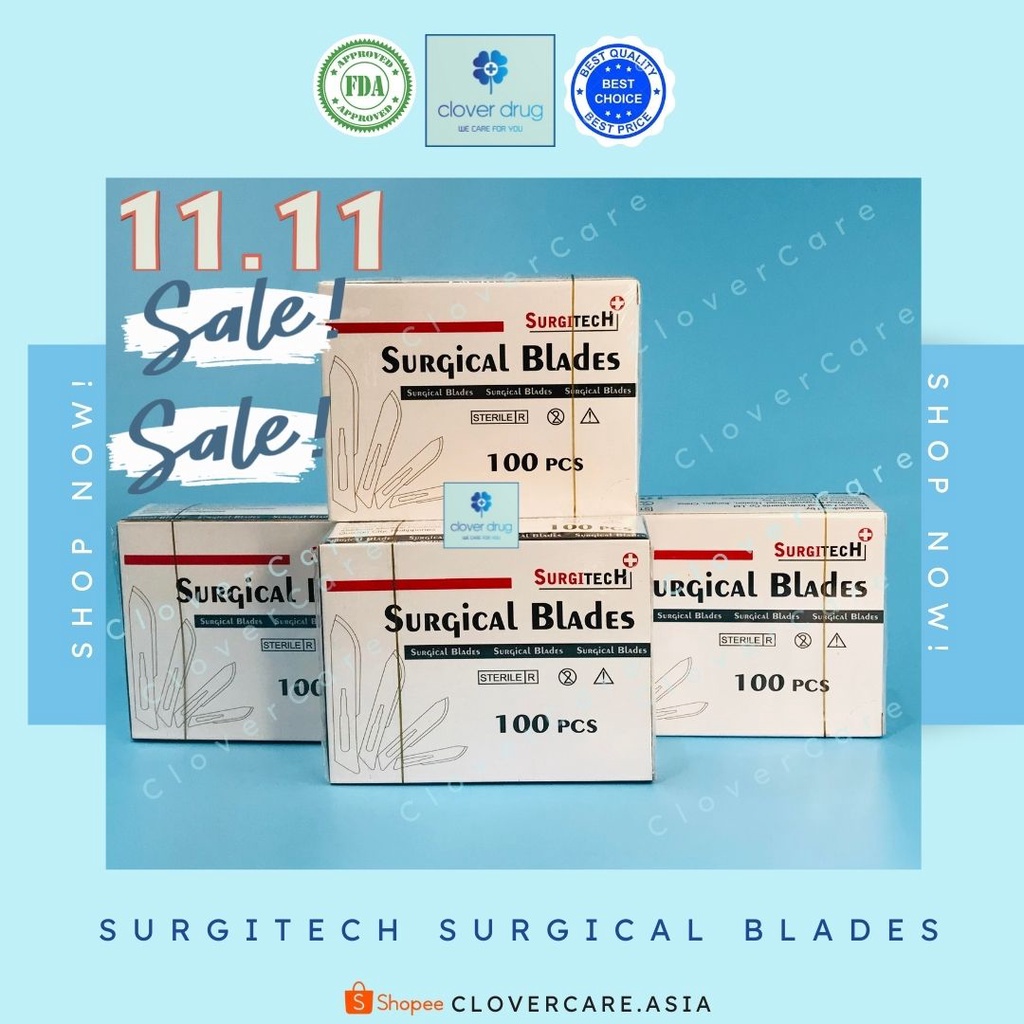 Surgical Blades SURGITECH (100pcs/box) | Shopee Philippines