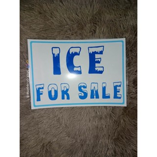 ICE FOR SALE SIGNAGE LAMINATED A4 SIZE | Shopee Philippines