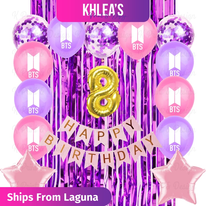 BTS Birthday Balloon Party Theme KPOP (PLEASE CHAT THE AGE) | Shopee ...