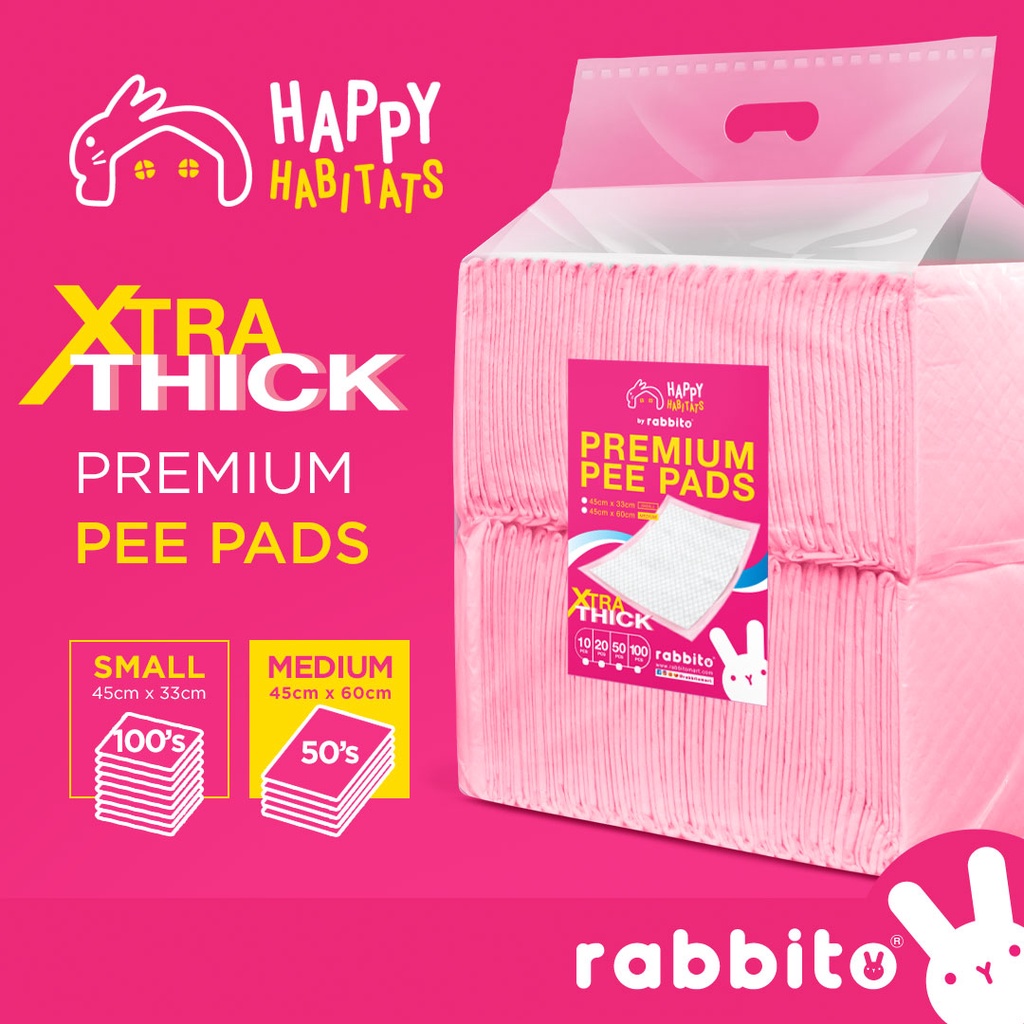 Happy Habitats EXTRA THICK Premium Pee Pads | Shopee Philippines