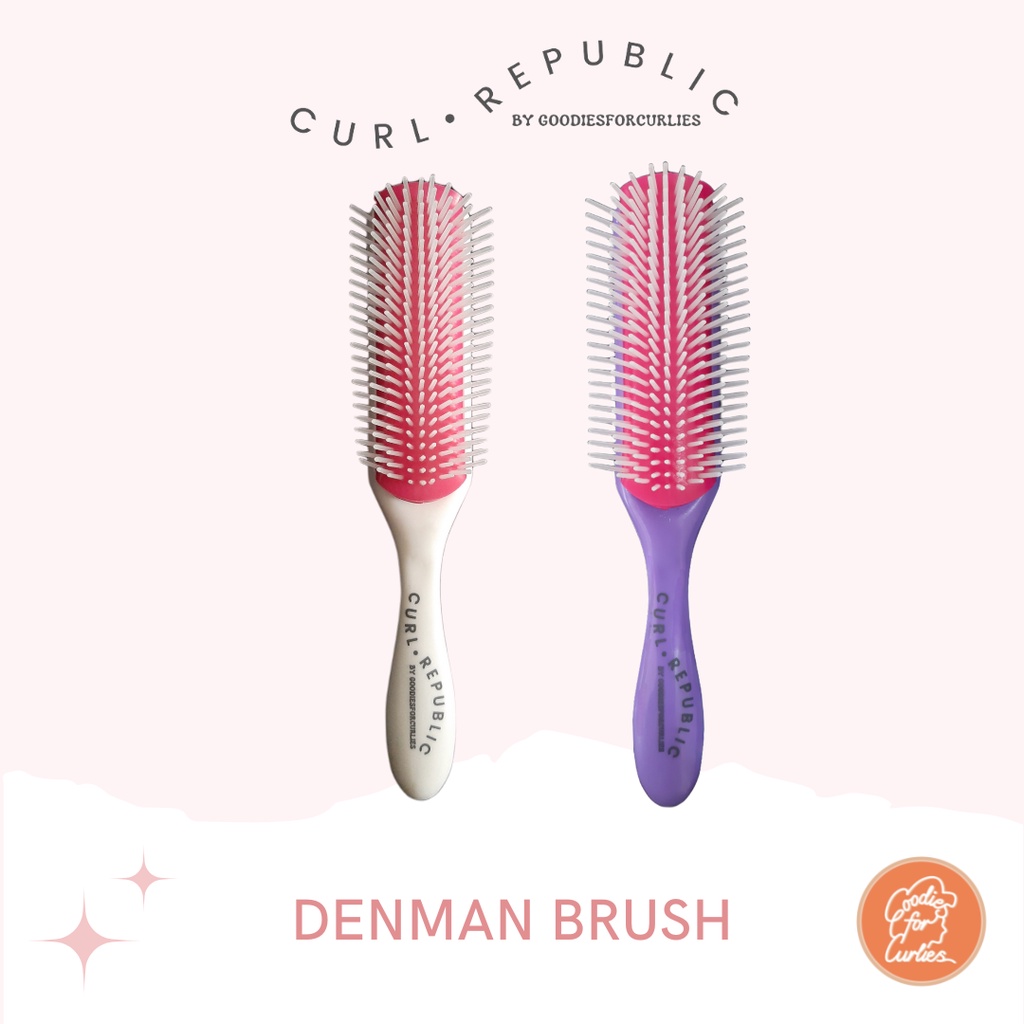 CURL REPUBLIC Styling Brush For Curly Hair CGM Approved Denman Dupe ...