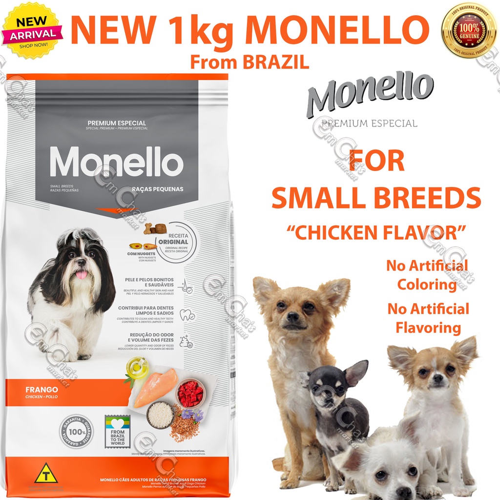 MONELLO DOG FOOD FOR SMALL BREED ADULT - 1kg Original packaging ...