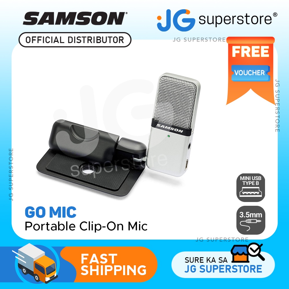 Samson Go Mic Clip-On Portable Condenser Microphone for Music Field ...