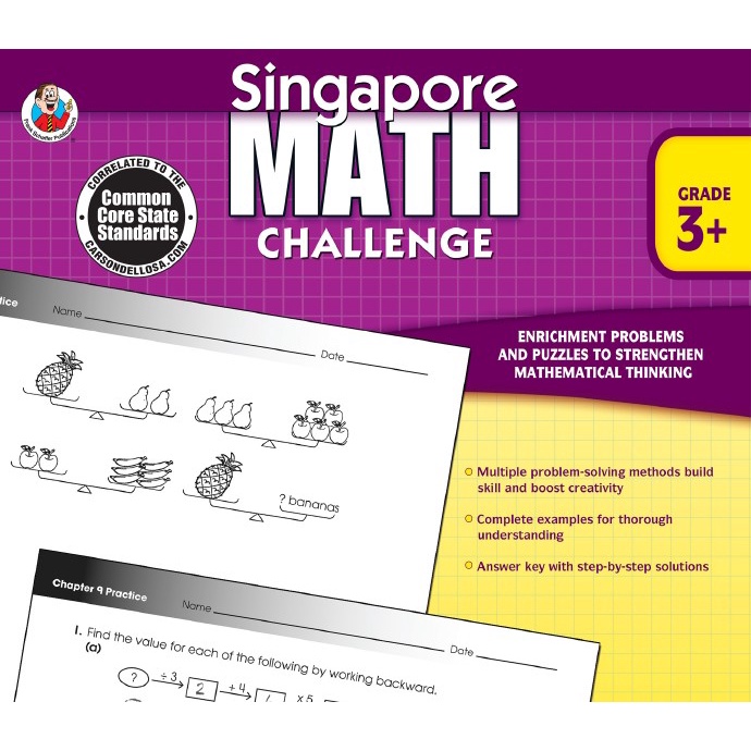 Singapore Math (Grade 3) Word Problems - Advanced with Answer Key ...