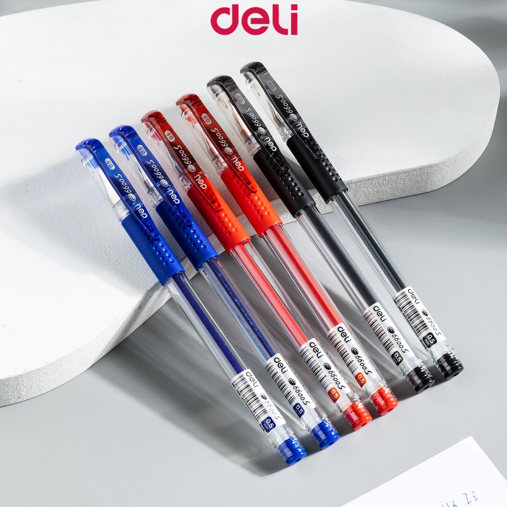 Deli Gel Pen 0.5mm Ballpen Student Writing Pen Office School Supplies ...
