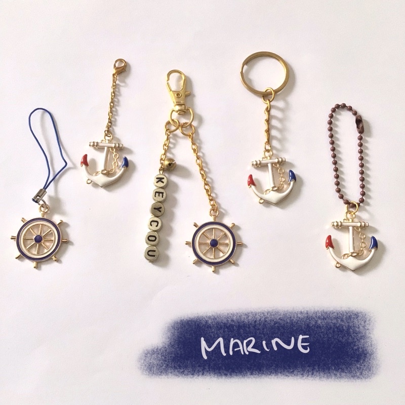Marine Enamel Keychain - Ship Rudder & Anchor | Shopee Philippines